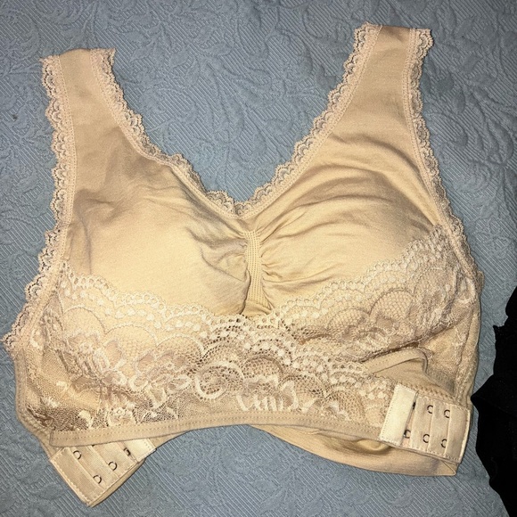 Intimates & Sleepwear | Bra Front Cross Side Buckle Wireless Lace Bra ...